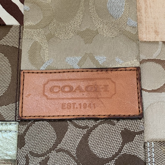 Coach | Bags | Coach Signature Animal Print Patchwork Carly Bag | Poshmark